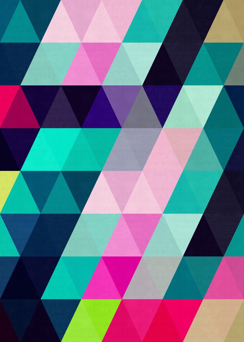 'Colorful Geometric 09' Poster by Vitor Costa | Displate