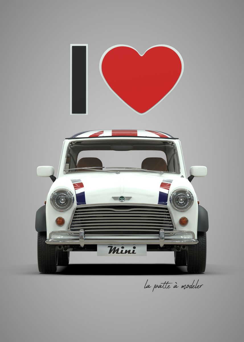 'I Love Mini' Poster by LAPATTEAMODELER | Displate