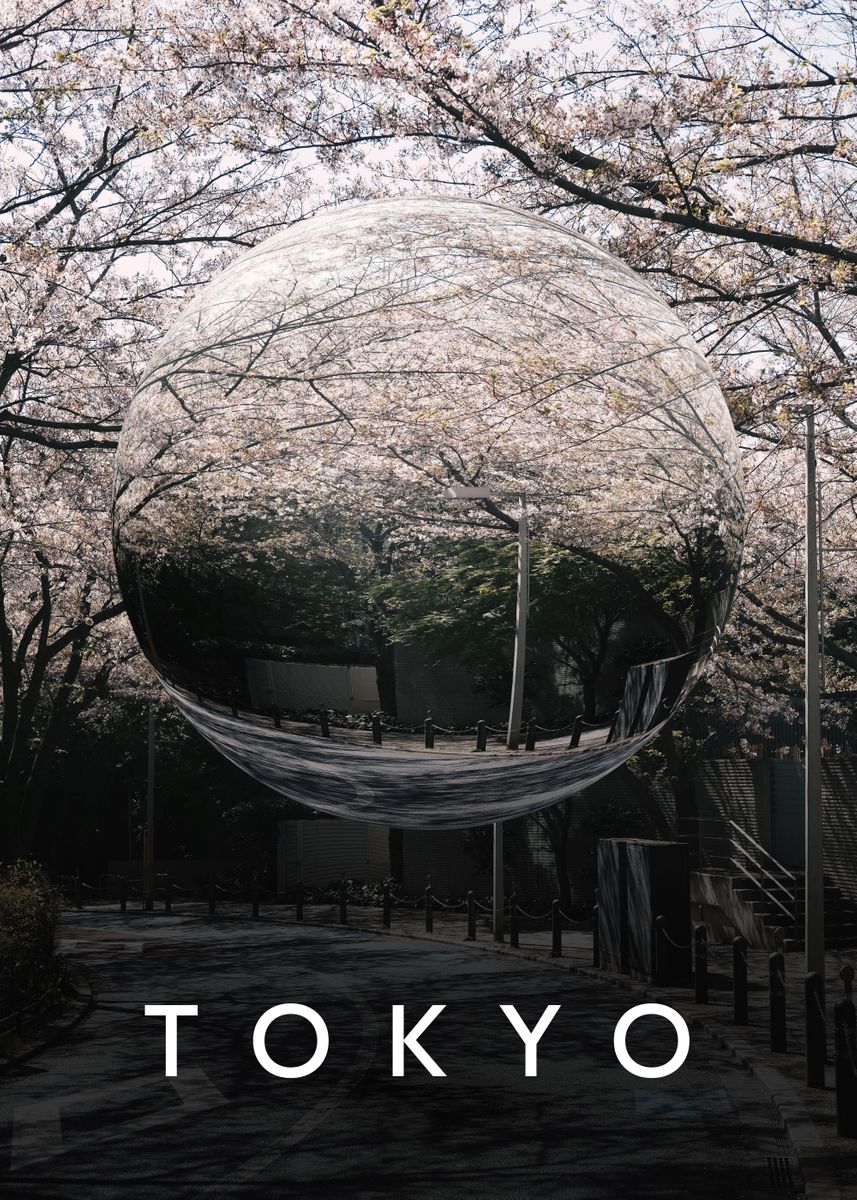 'Tokyo Japan Glass Orb' Poster by Bipin Adhikari | Displate