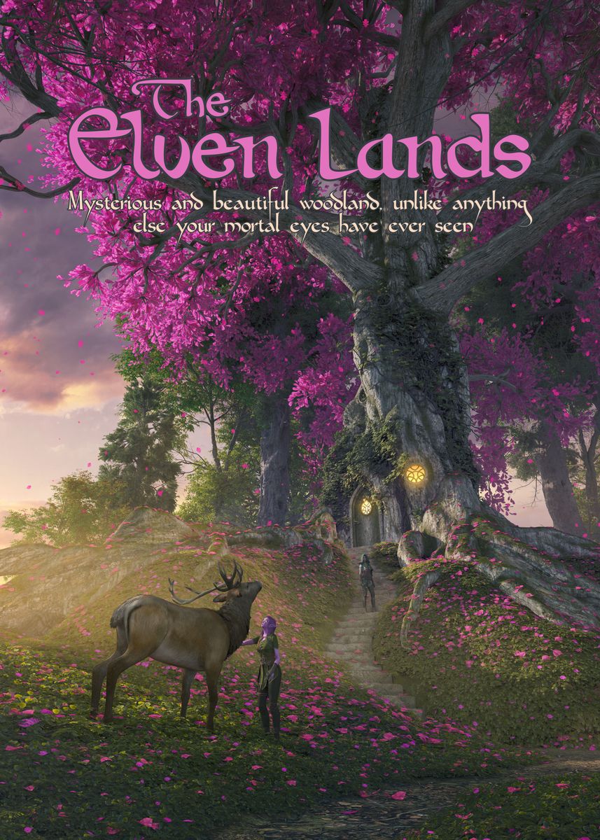'The Elven Lands' Poster, picture, metal print, paint by dreamwalker ...