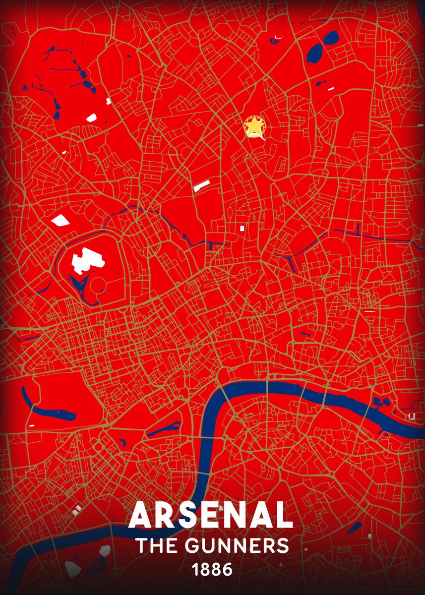 'Arsenal LonDon UK' Poster, picture, metal print, paint by Yates ...