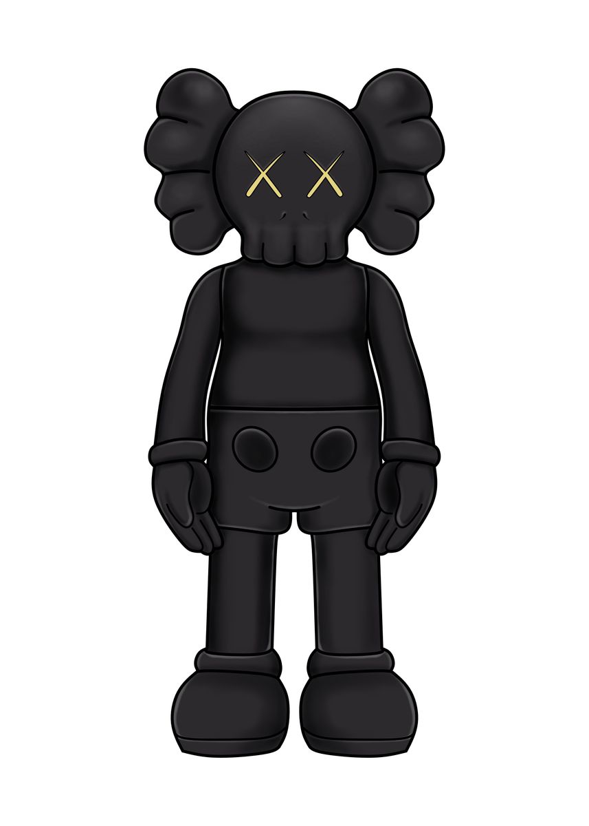 'black kaws ' Poster, picture, metal print, paint by Boon Edgar | Displate