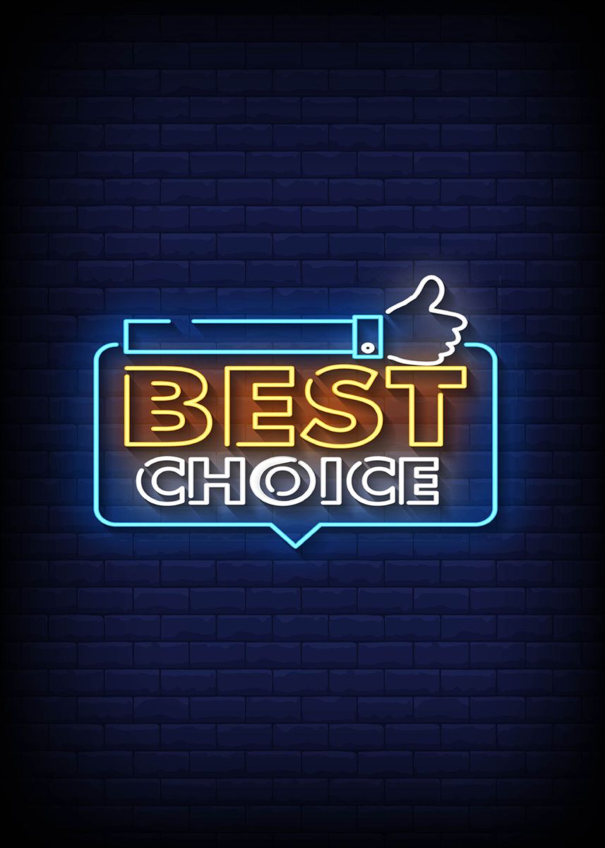 'Best Choice' Poster, picture, metal print, paint by Selja Cute | Displate