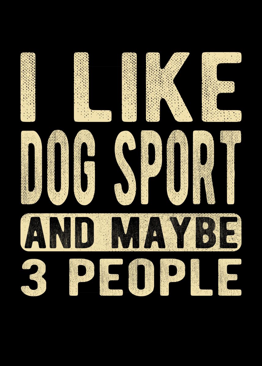 'Dog sport' Poster by schmugo | Displate