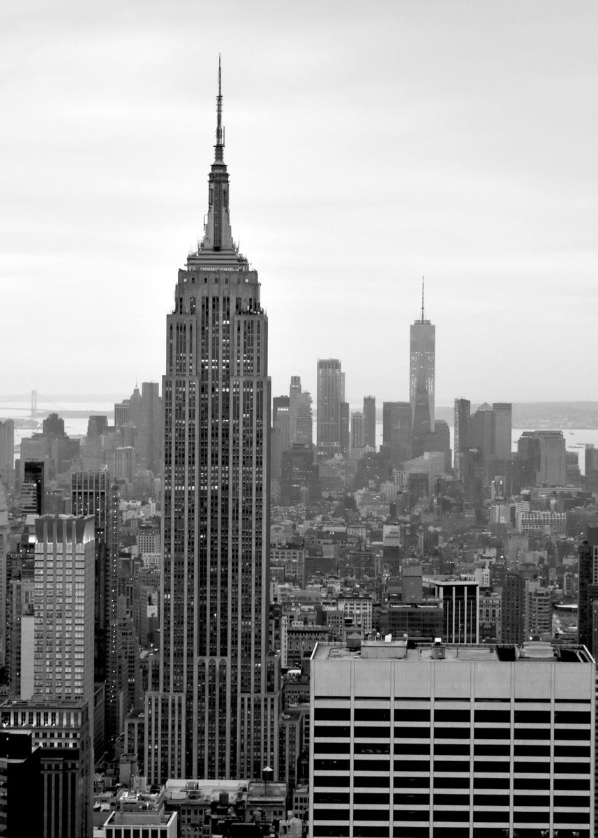 'New York City Empire State' Poster, picture, metal print, paint by Max ...