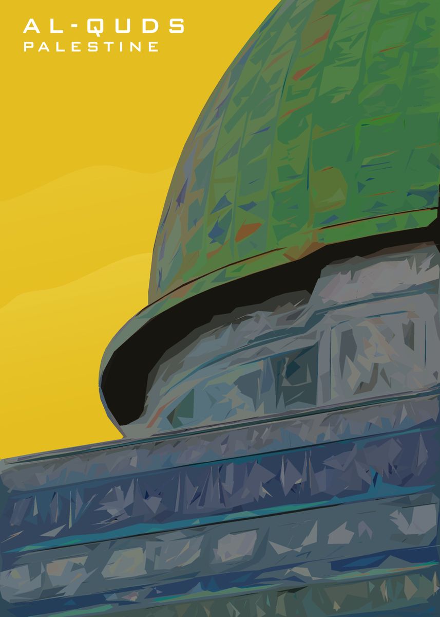 'Al Quds Palestine Poster' Poster, picture, metal print, paint by Omar Kanan | Displate