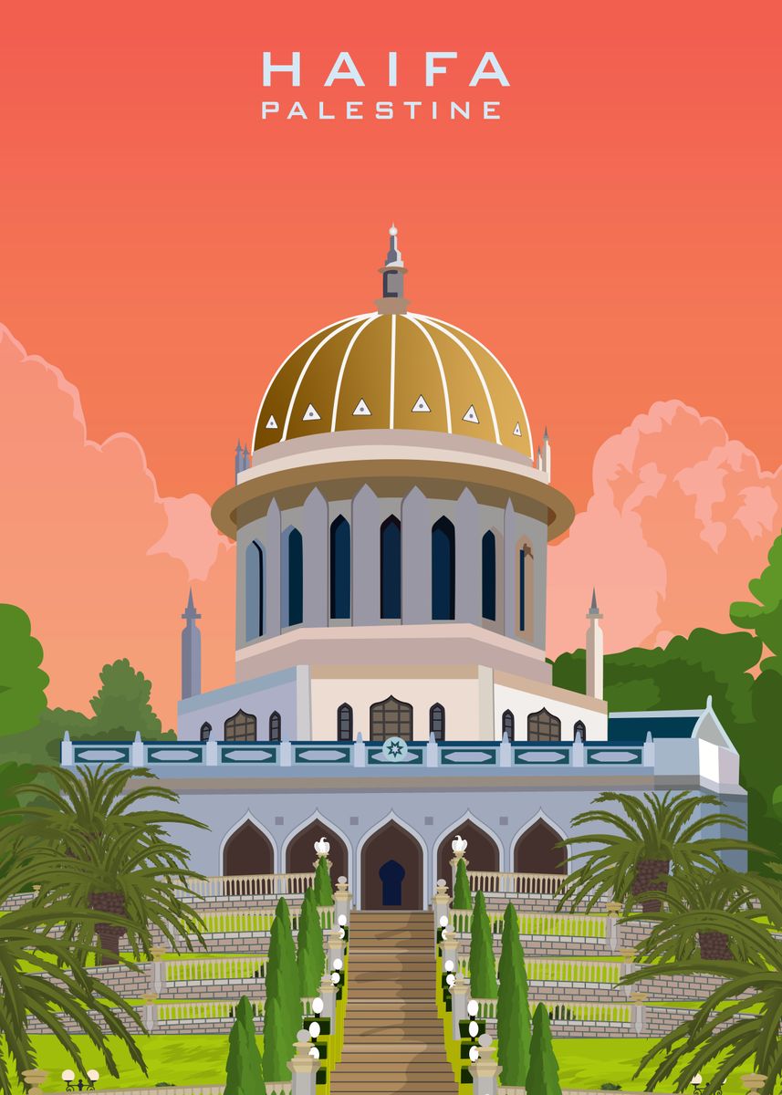 'Haifa Palestine Poster' Poster by Omar Kanan | Displate