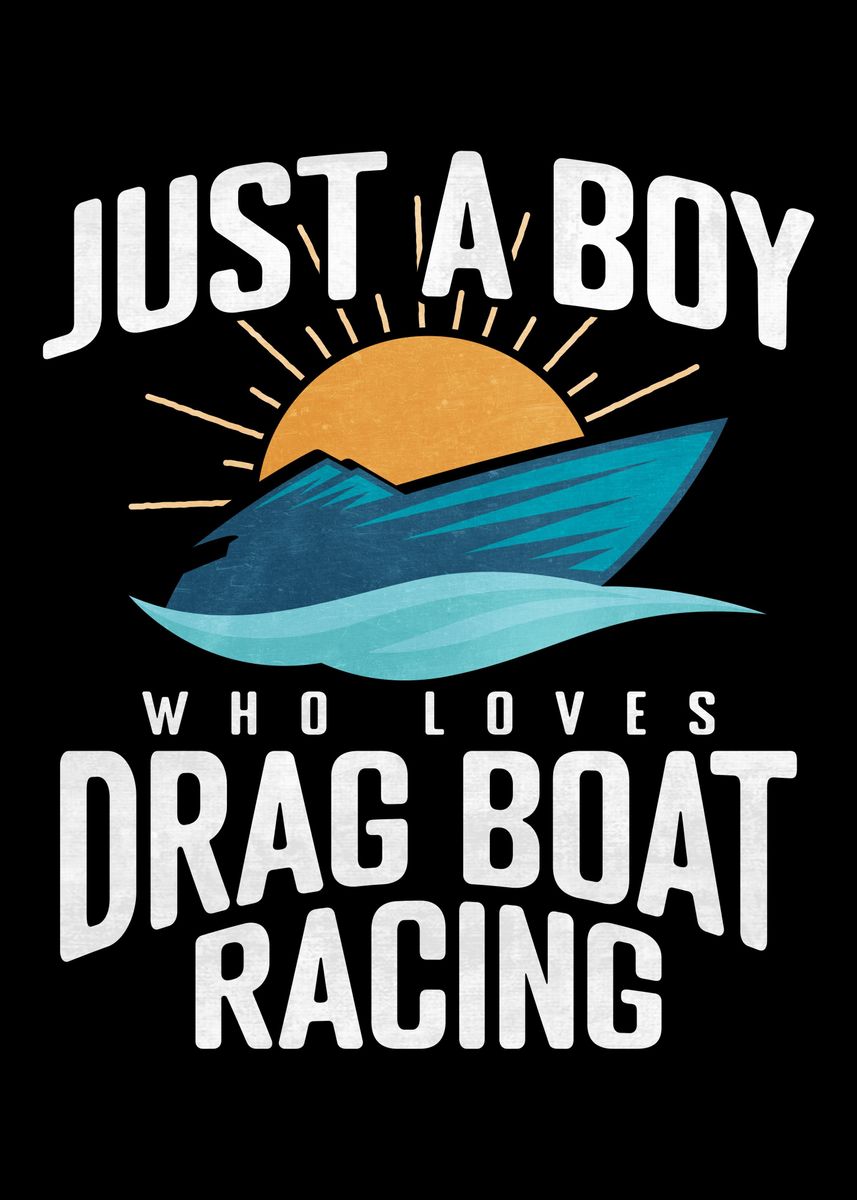 'Drag Boat Racing' Poster, picture, metal print, paint by Hexor | Displate
