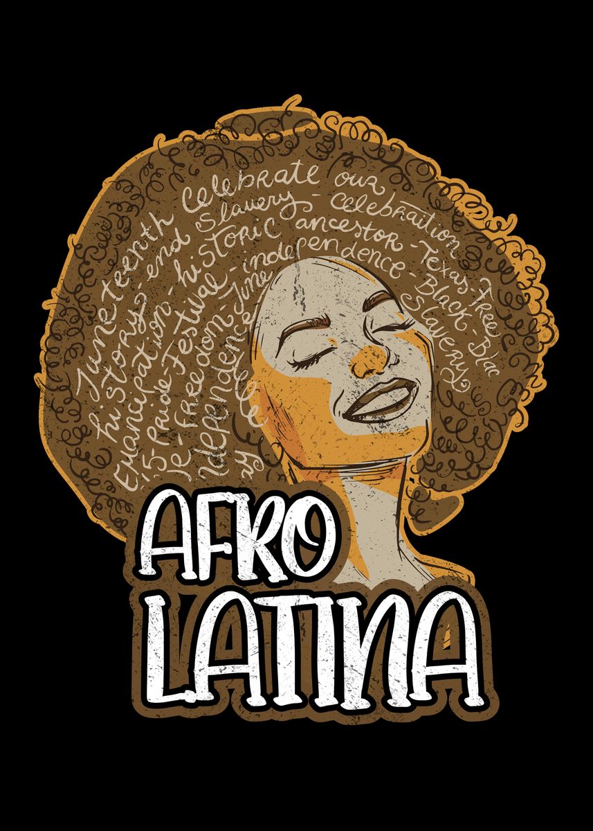 'Afro Latina' Poster, picture, metal print, paint by Lukes Pixel Studio ...