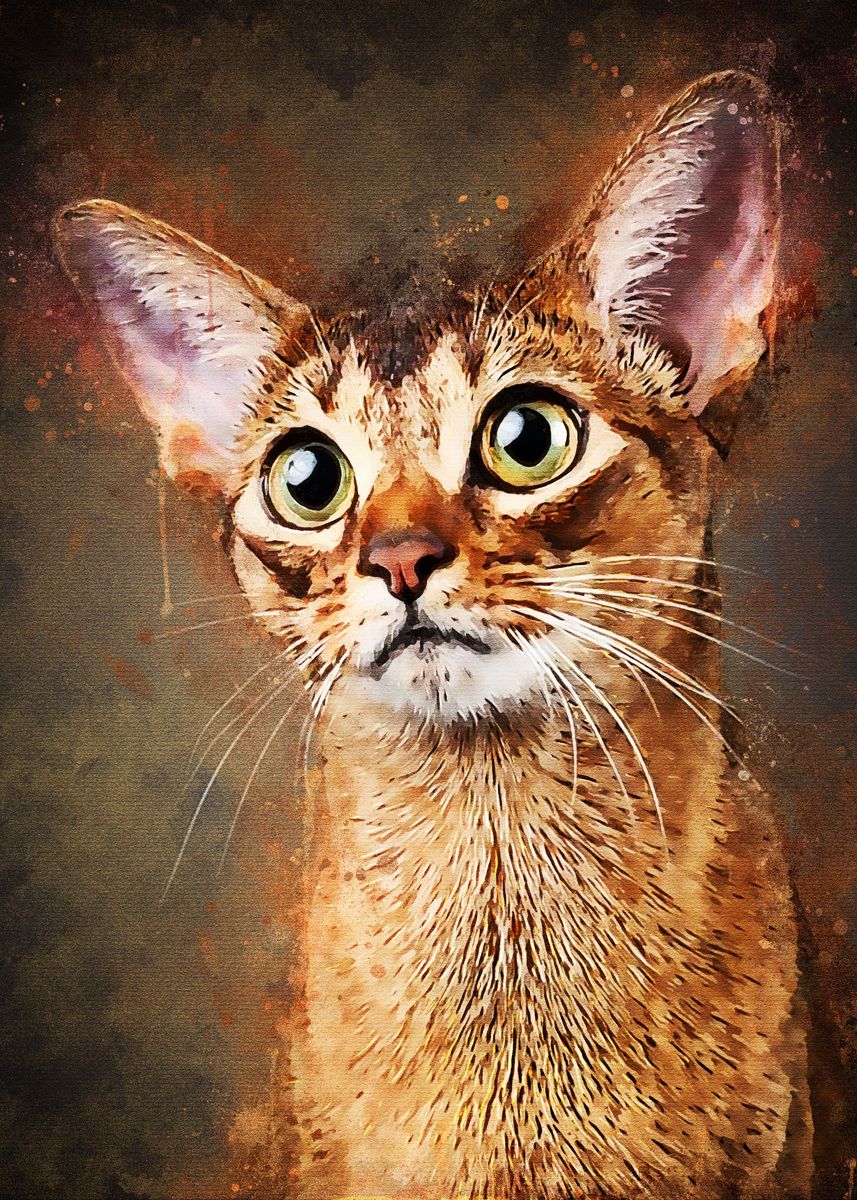 'Love Cat' Poster, picture, metal print, paint by Muh Asdar | Displate