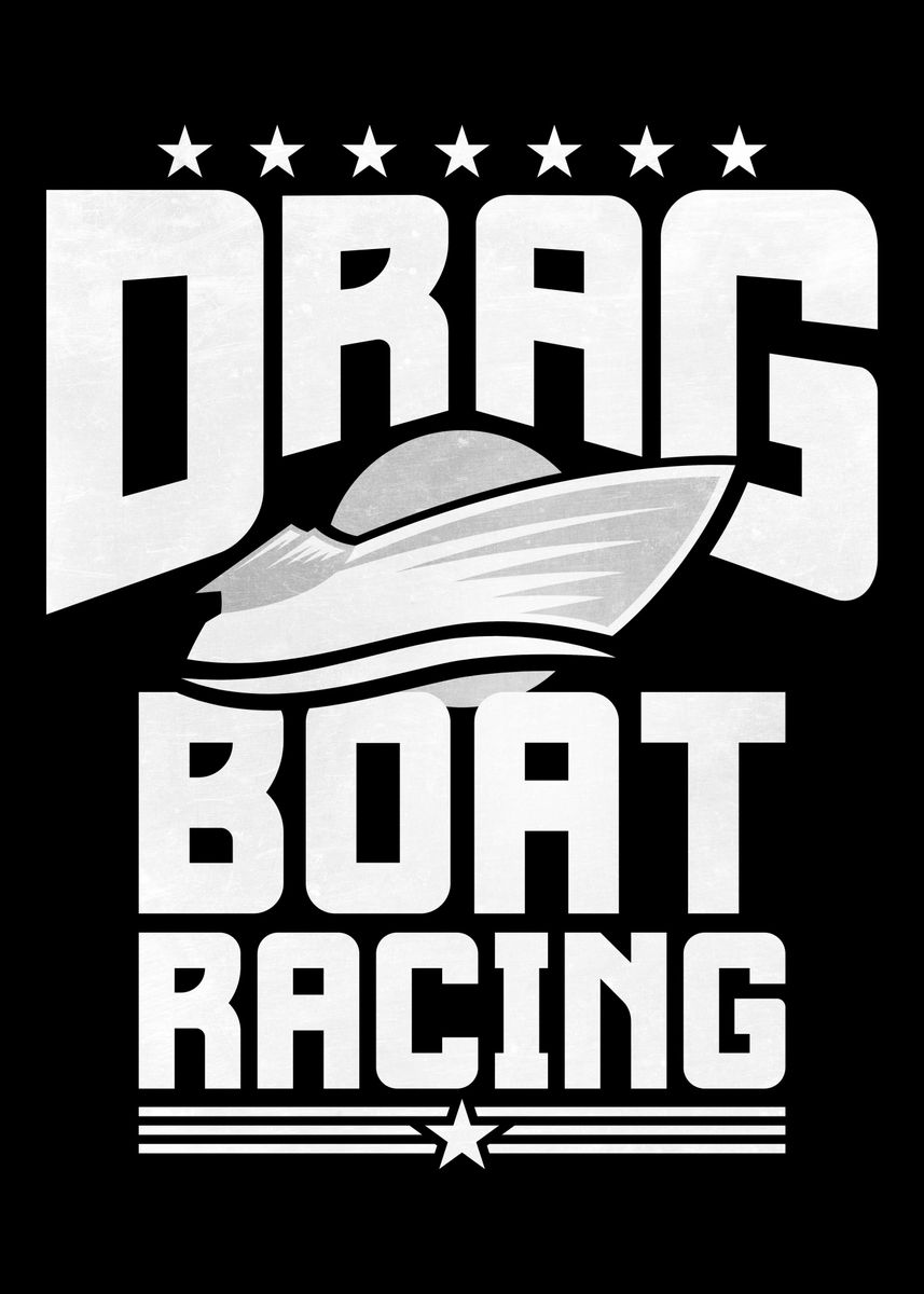 'Retro Drag Boat Racing' Poster, picture, metal print, paint by Hexor ...