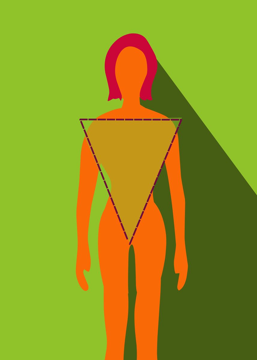 'women body triangular' Poster, picture, metal print, paint by Mshel ...