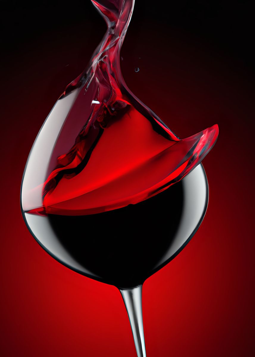 'Wine Dance' Poster, picture, metal print, paint by ACR ACR | Displate