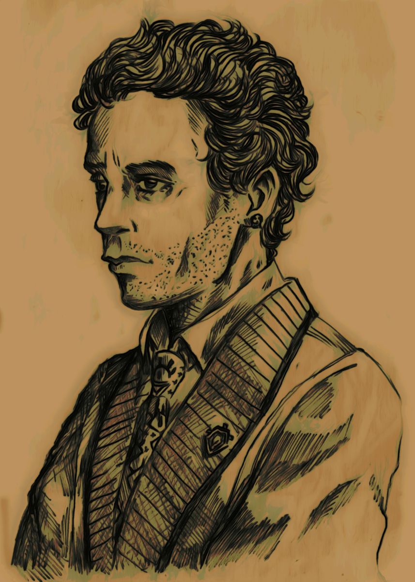 'Serious portrait 2' Poster, picture, metal print, paint by Furiarossa ...