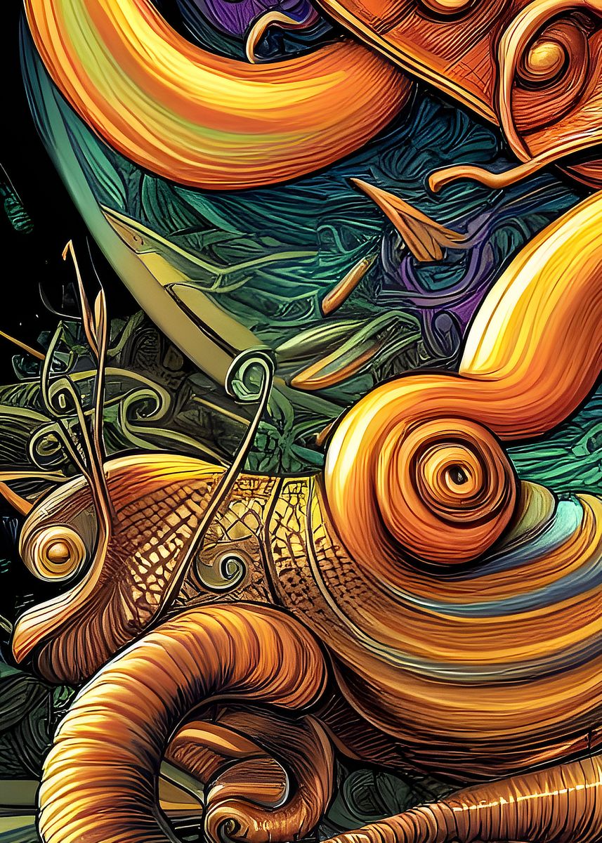 'Sea monster' Poster, picture, metal print, paint by Ana Vlajcevic ...