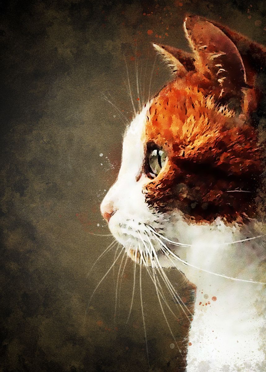 'Face Cat' Poster by Muh Asdar | Displate
