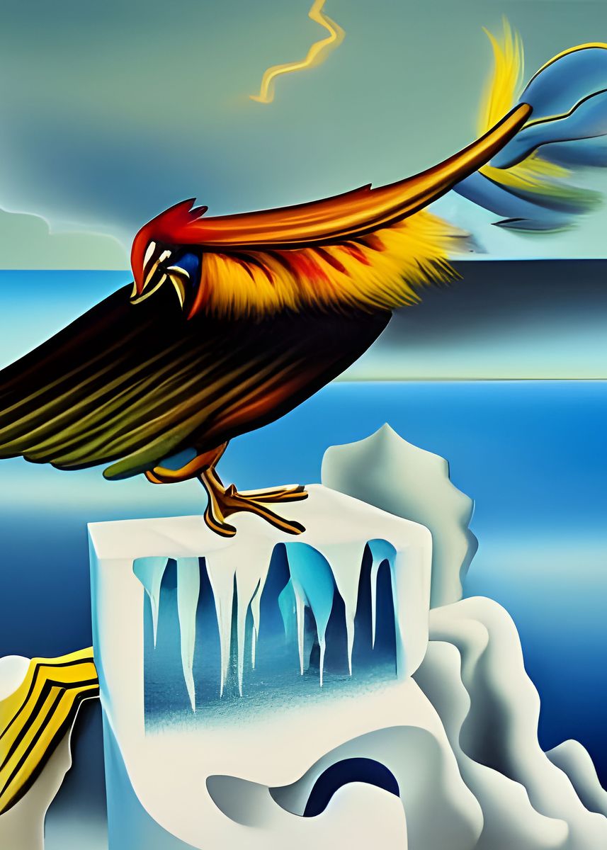 'Fire and ice' Poster, picture, metal print, paint by Ana Vlajcevic ...