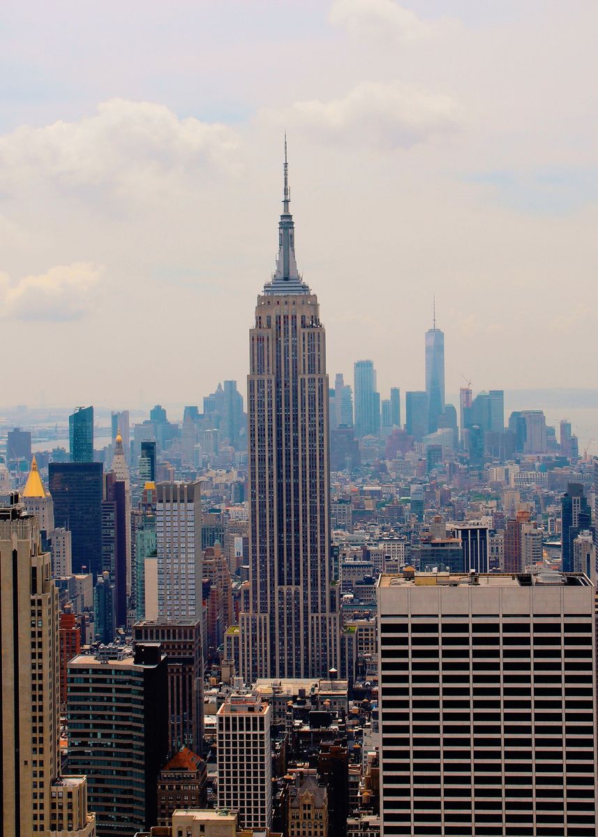 'New York City Empire State' Poster, picture, metal print, paint by Max ...