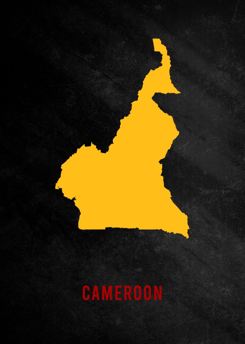 'Cameroon Map' Poster, picture, metal print, paint by Cool Metalic ...