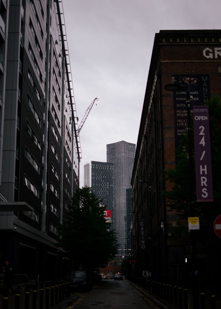 'Raining In Manchester' Poster, picture, metal print, paint by ...