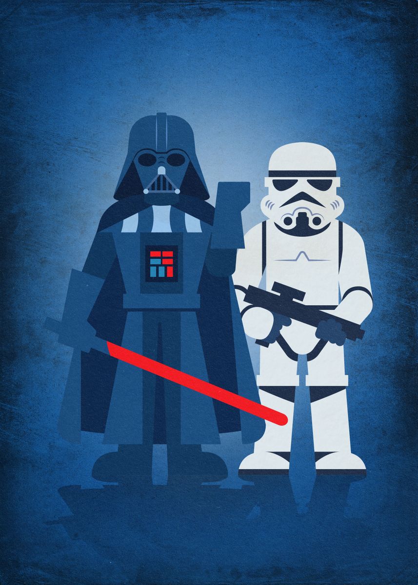 'Vader & Stormtrooper' Poster, picture, metal print, paint by Star Wars ...