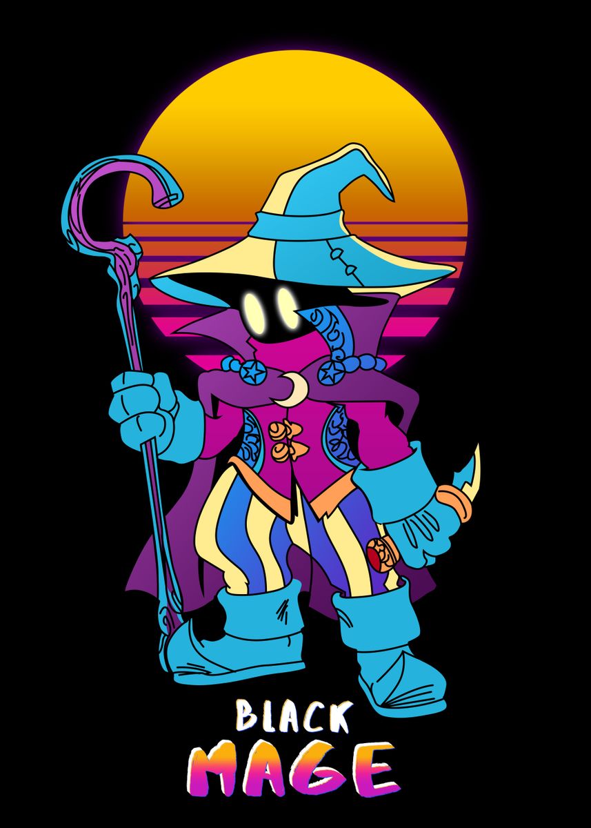 'Black Mage' Poster, picture, metal print, paint by Creative Poster ...
