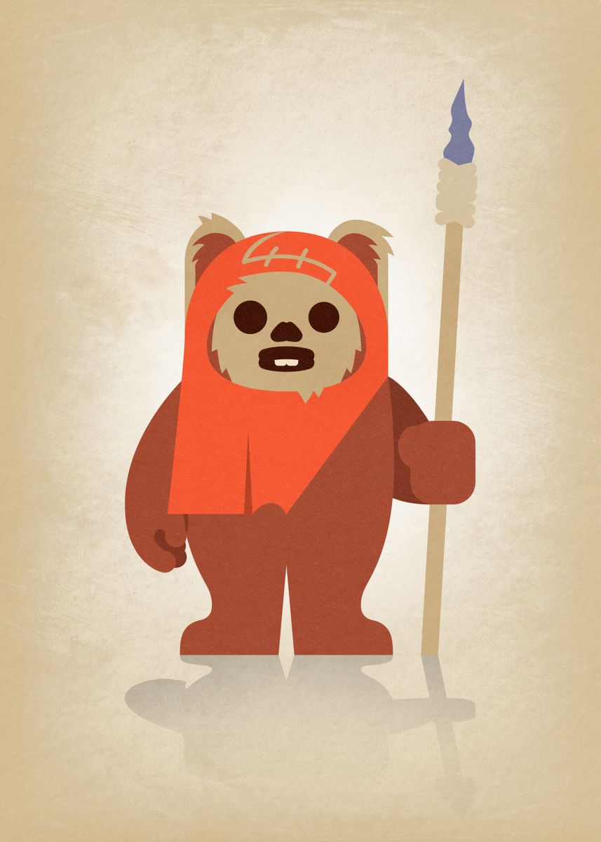 'Ewok' Poster, picture, metal print, paint by Star Wars | Displate