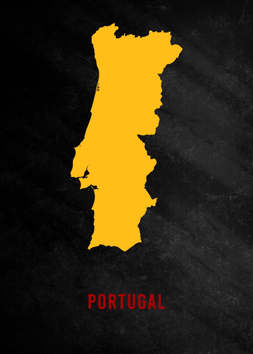 'Portugal Map' Poster by Limited Displates Project | Displate