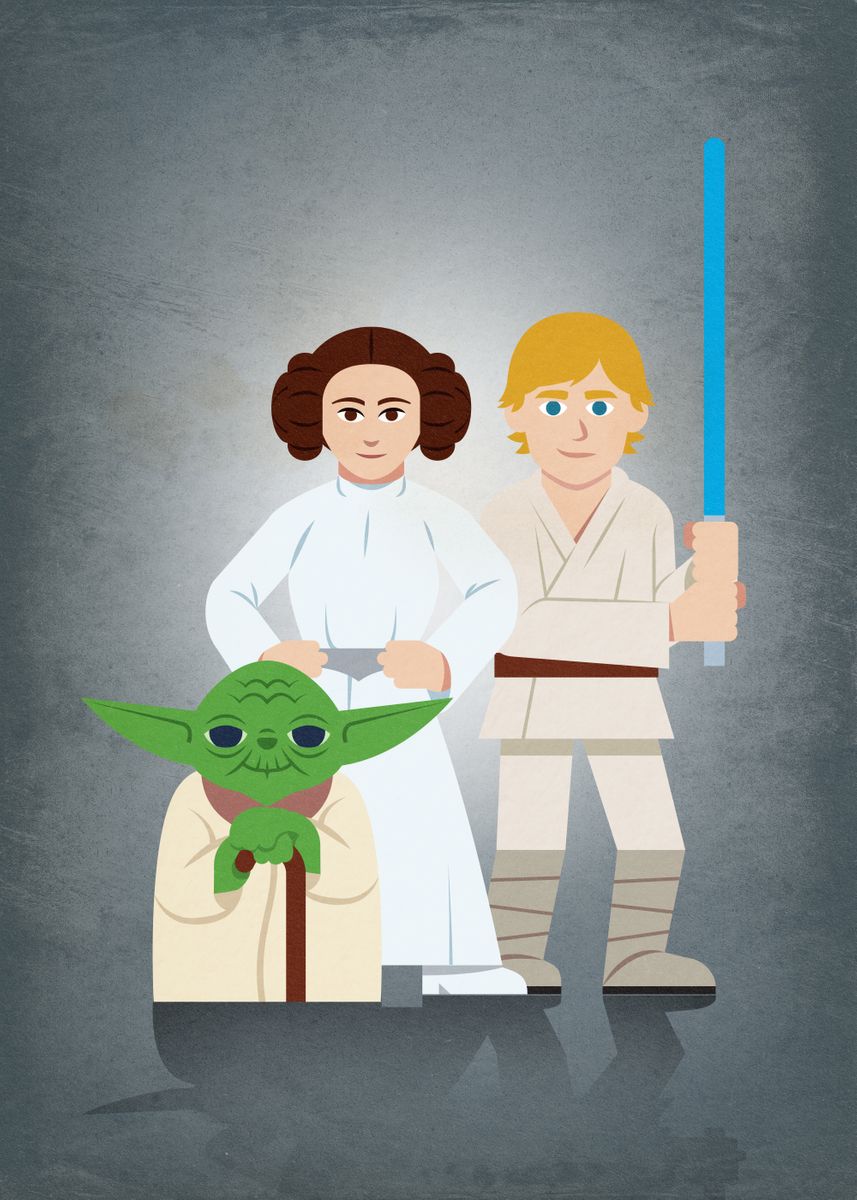 'Perfect trio' Poster, picture, metal print, paint by Star Wars | Displate
