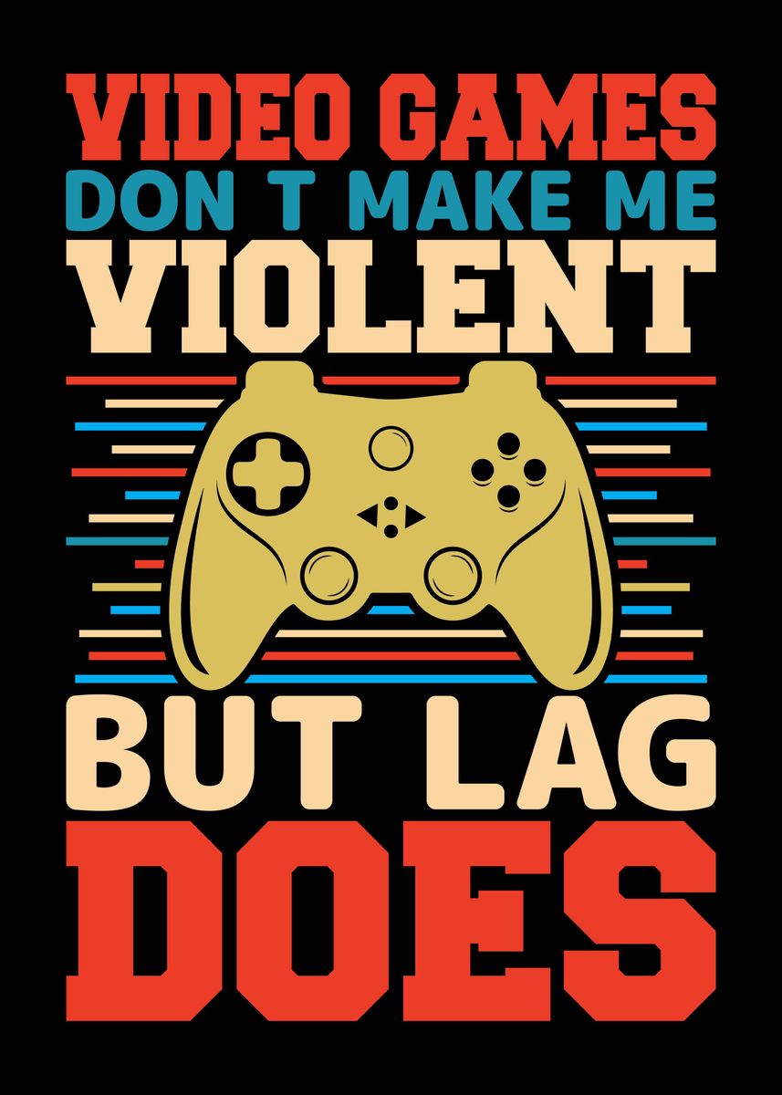'gaming Quotes' Poster, picture, metal print, paint by Selja Cute ...
