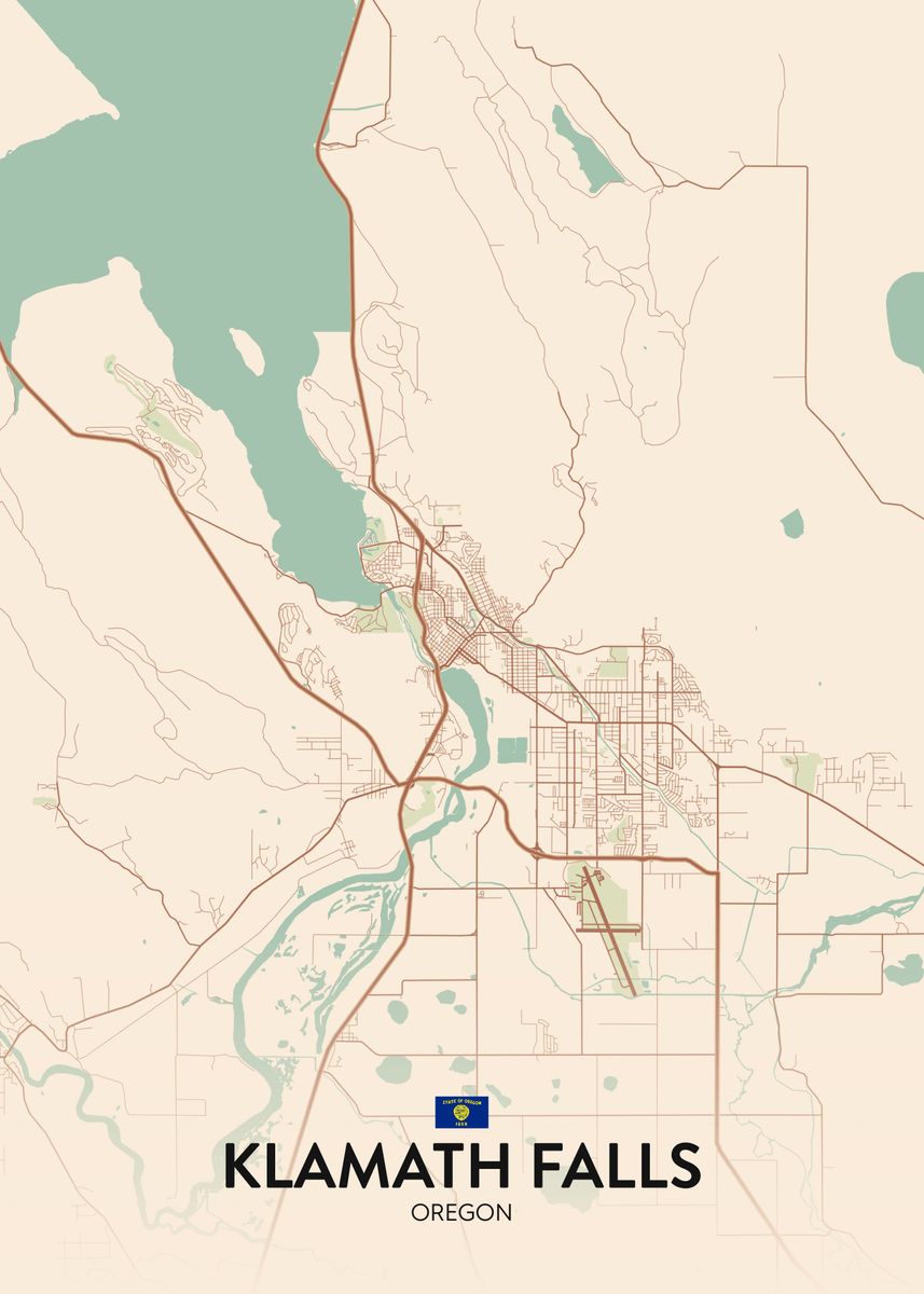 'Klamath Falls OR' Poster by IMR Designs | Displate