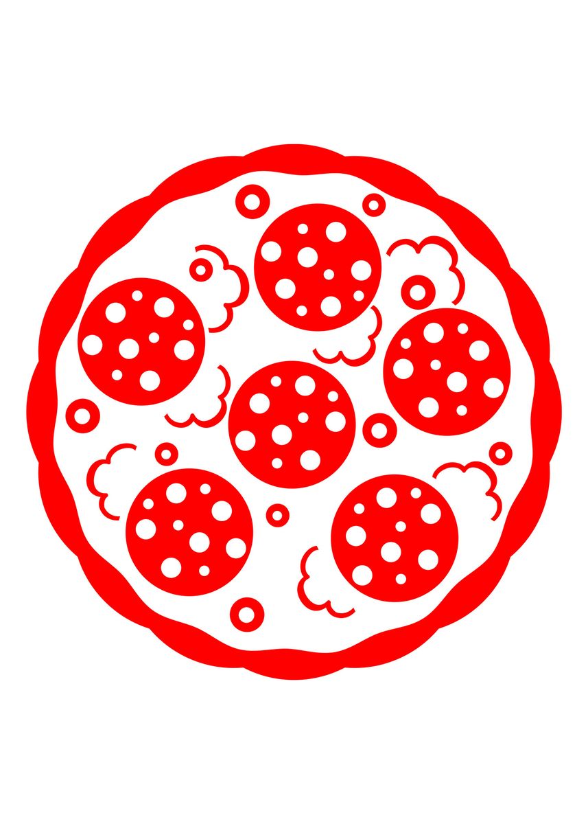 'pizza topping' Poster, picture, metal print, paint by Linda anggraeni ...