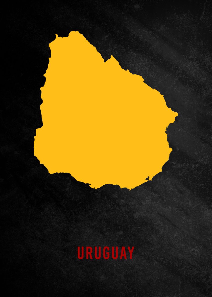 'uruguay map' Poster, picture, metal print, paint by Cool Metalic ...