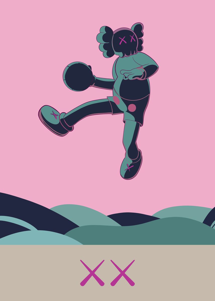 'Dunk kaws' Poster by Lardis Art | Displate