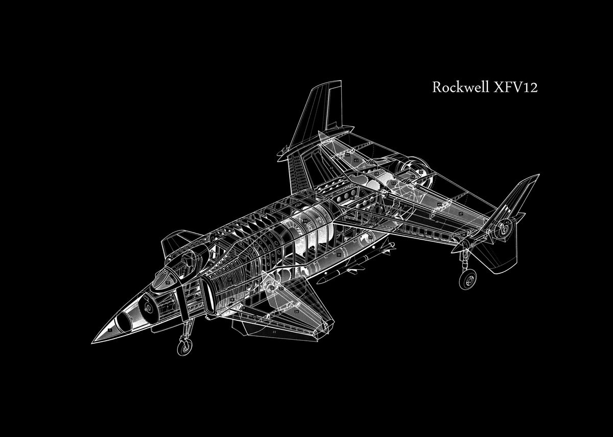 'Rockwell XFV 12' Poster by Mohammed Youssef | Displate