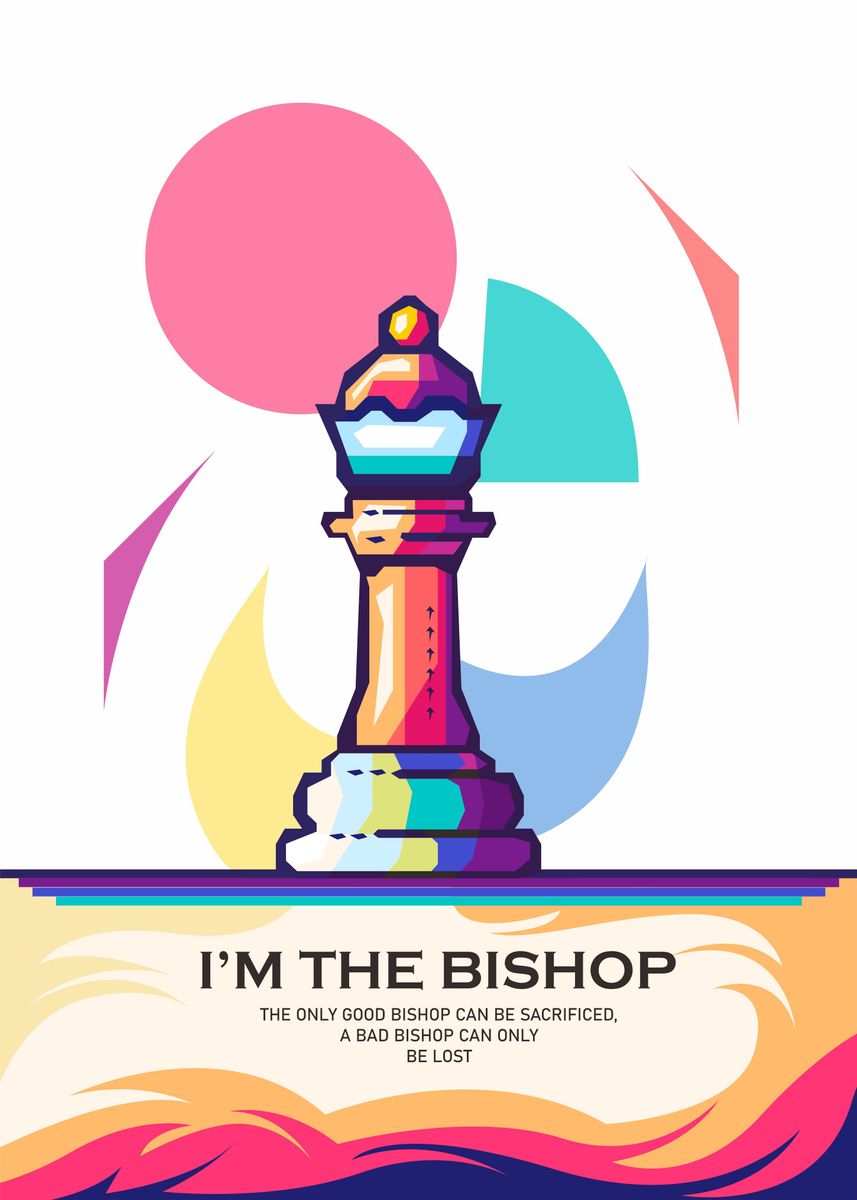 'Bishop Chess' Poster, picture, metal print, paint by Aliigal Artwork ...