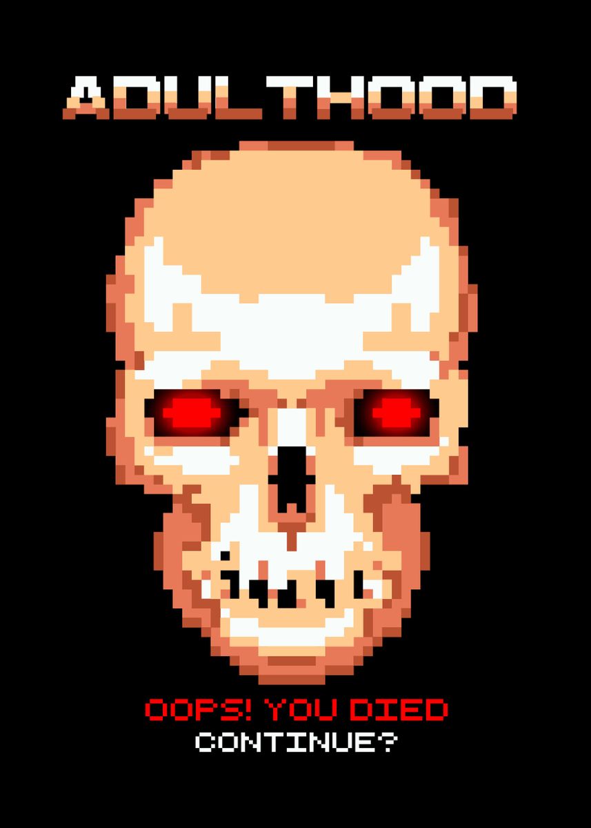 'Game over' Poster, picture, metal print, paint by Eoli Studio | Displate