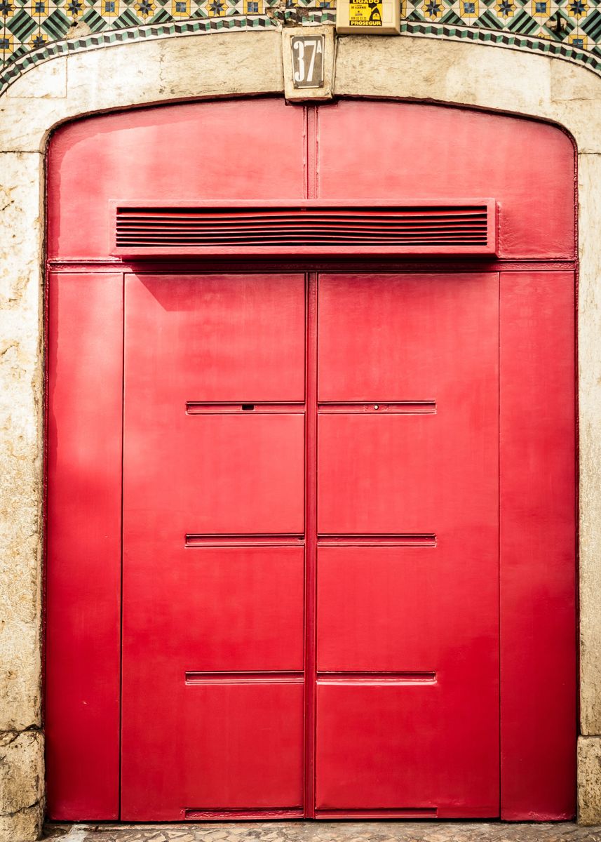 'Red Door' Poster, picture, metal print, paint by Marco Moroni | Displate