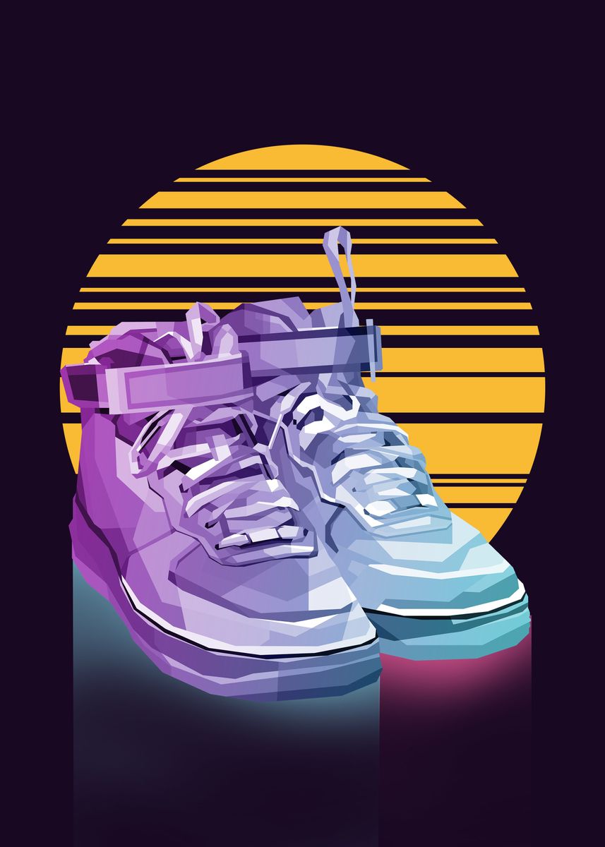 'shoe retro' Poster, picture, metal print, paint by ISA TERESA | Displate