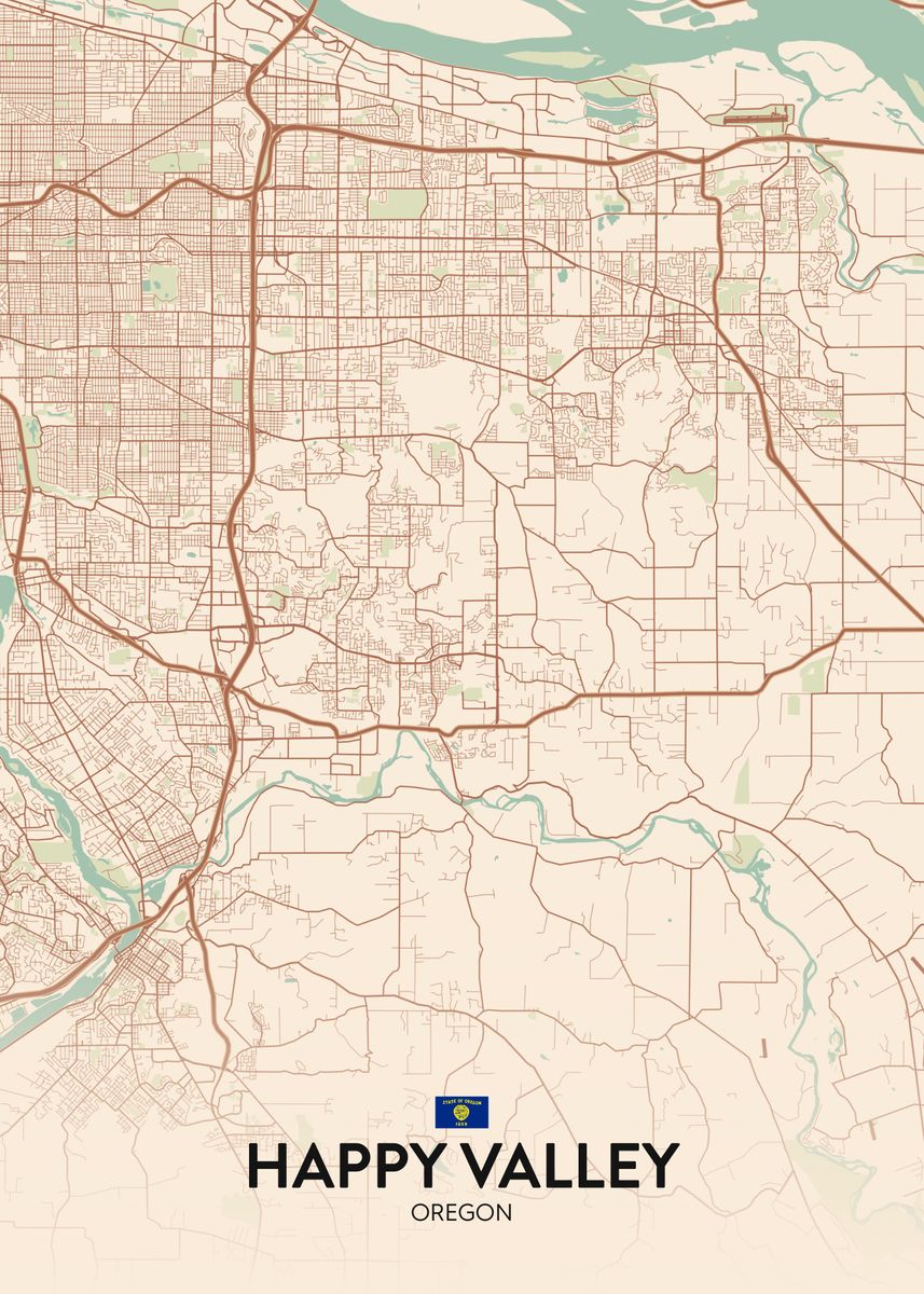 Detailed Map Of Happy Valley Oregon