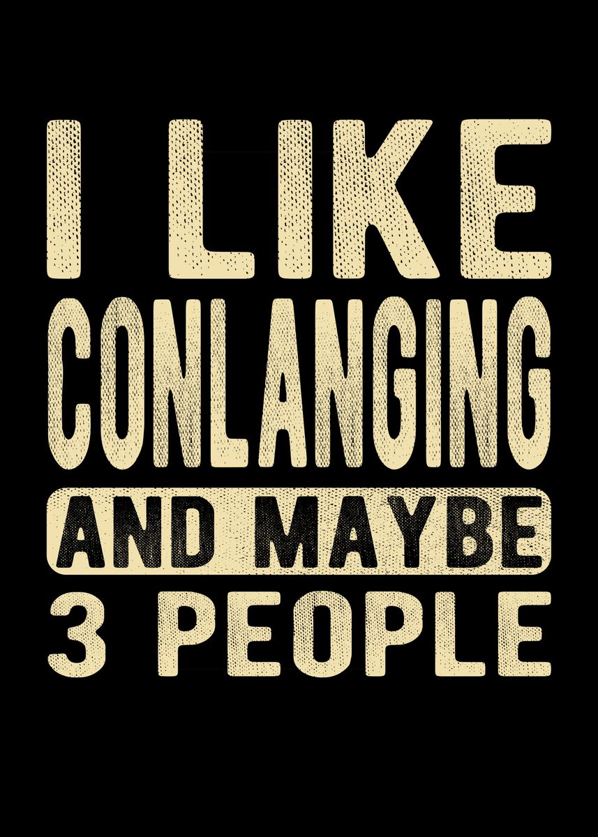 'Conlanging' Poster, picture, metal print, paint by schmugo | Displate