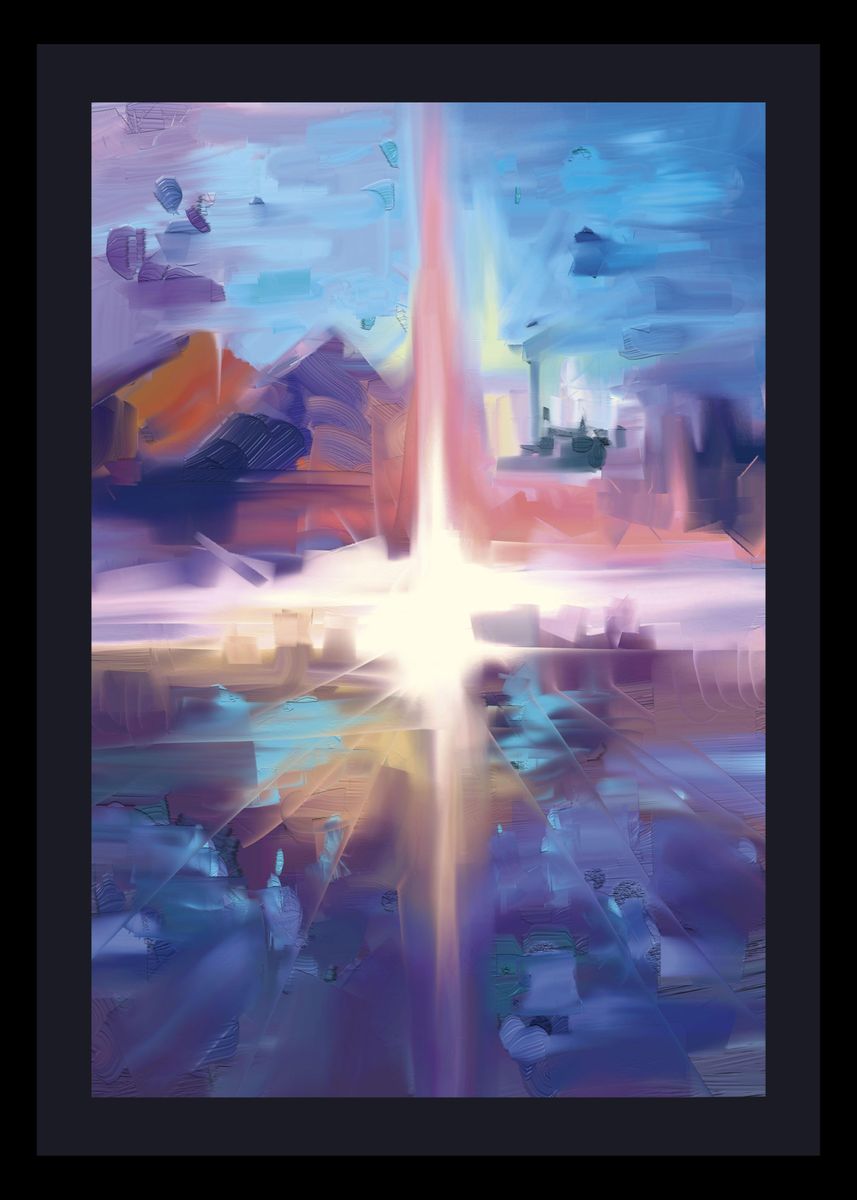 'Abstract Watercolor Space' Poster, picture, metal print, paint by Jon ...