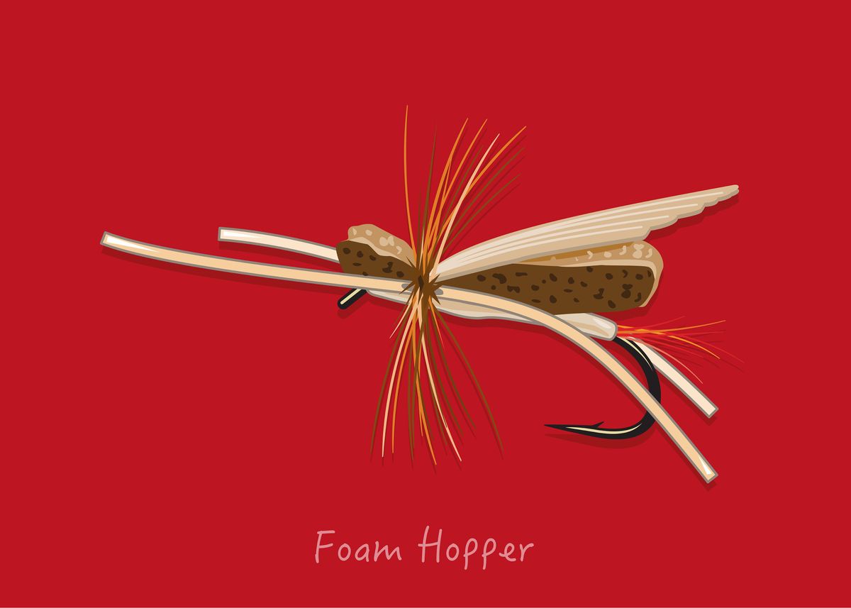 'Foam Hopper' Poster by Angling Knots | Displate