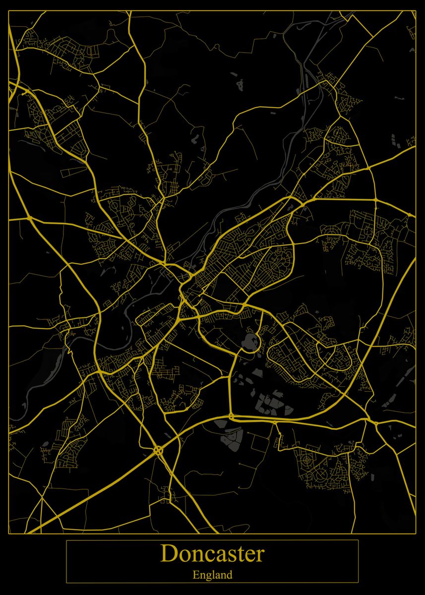 'Doncaster England' Poster by Zake Yonkou | Displate
