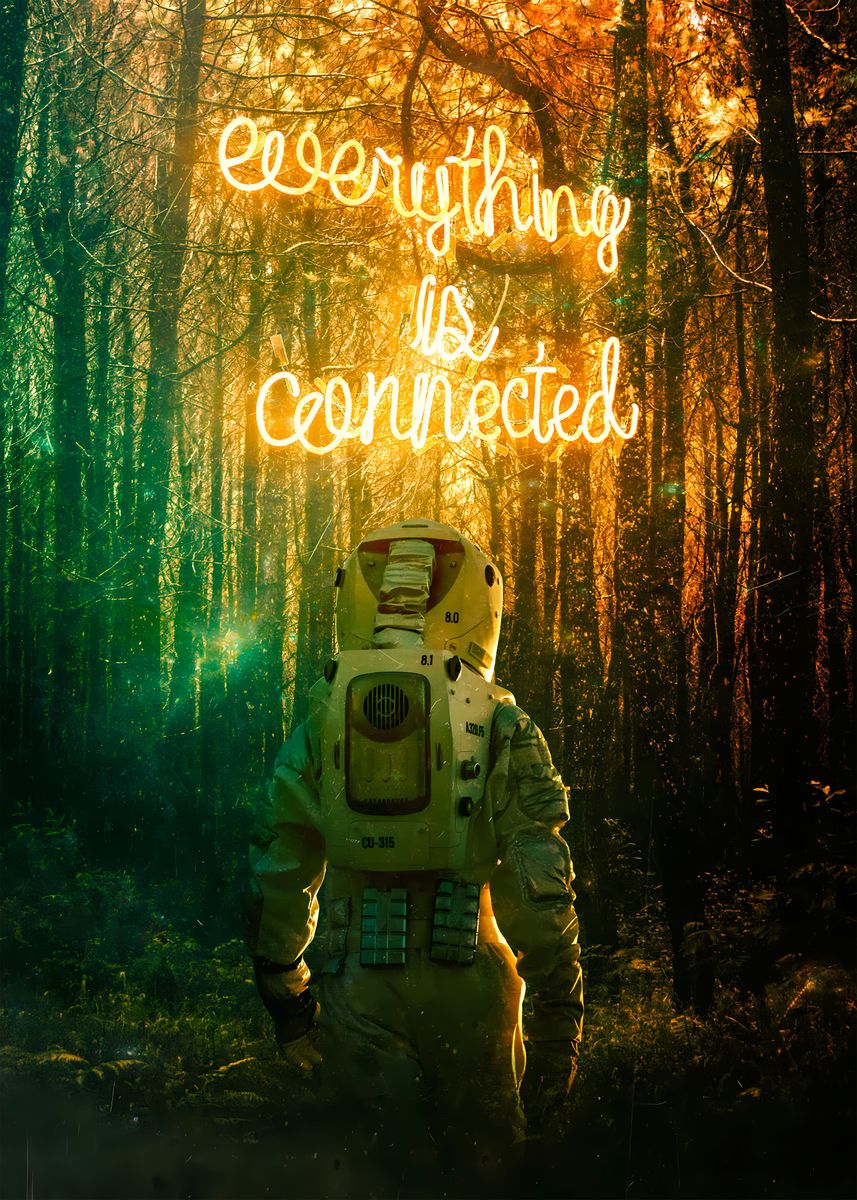 'Everything Is Connected' Poster, picture, metal print, paint by ...
