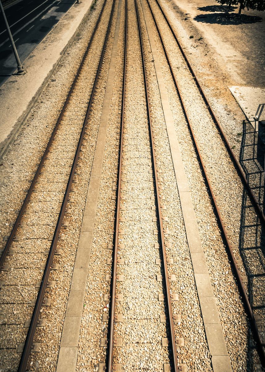 'Rails' Poster, picture, metal print, paint by Marco Moroni | Displate