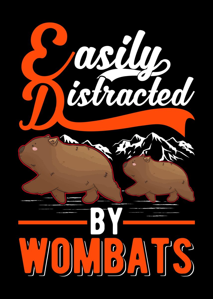 'Wombat Lover Wombat Gift' Poster, picture, metal print, paint by ...