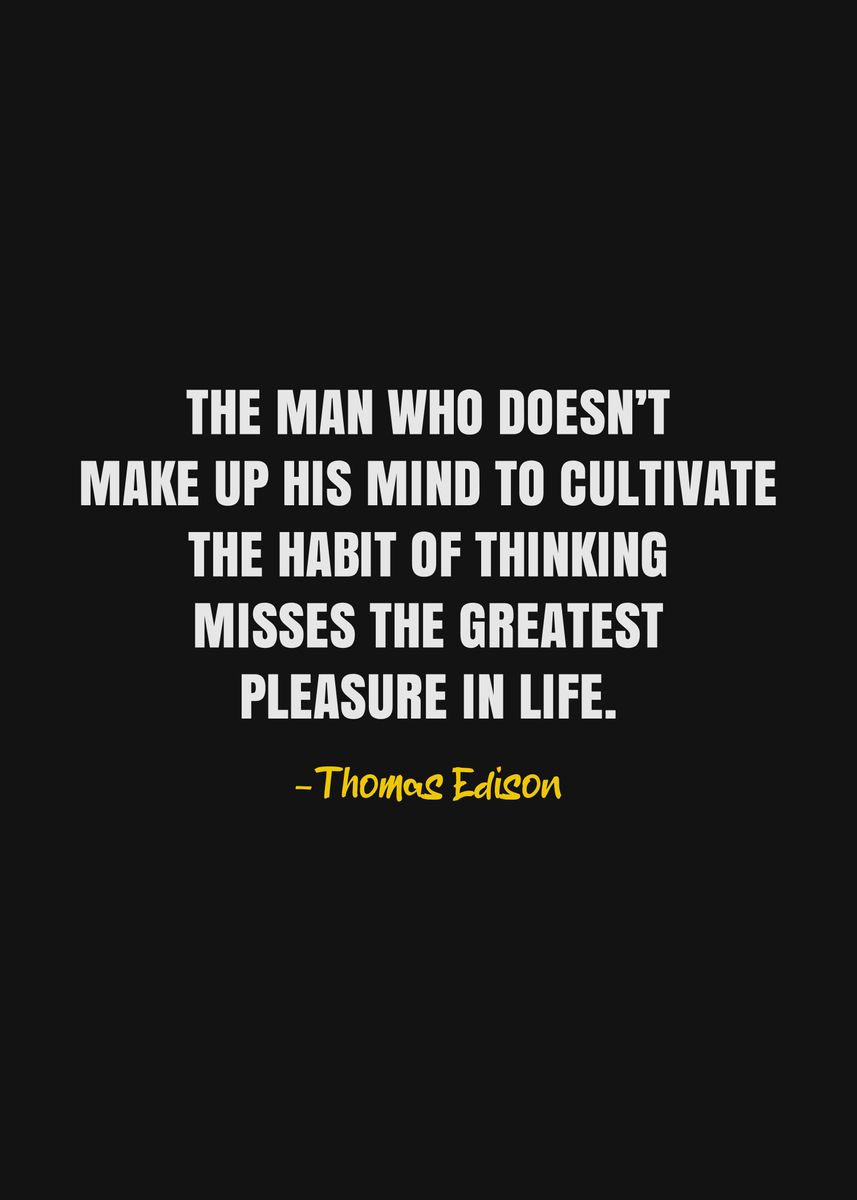 'Thomas Edison Quote ' Poster by LANZZ | Displate