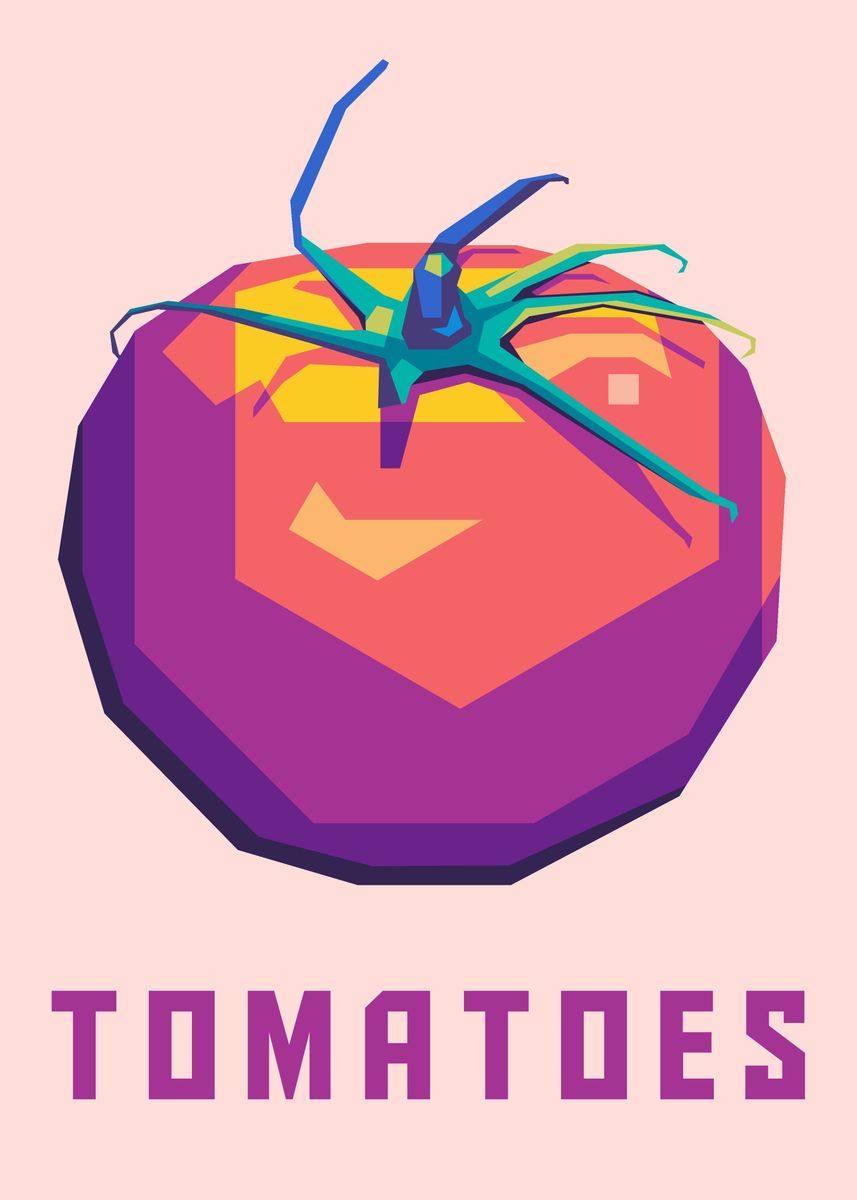 'Tomatoes Popart Art' Poster, picture, metal print, paint by Rizky Dwi ...