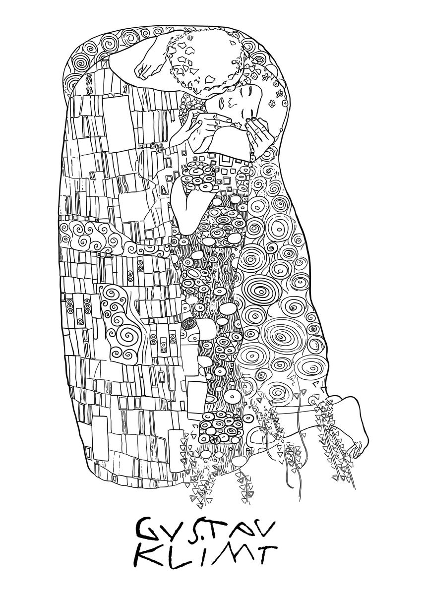 'Gustav Klimt The Kiss' Poster, picture, metal print, paint by Carlos ...
